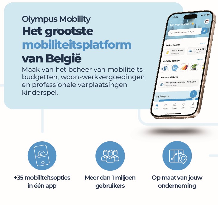 Olympus Mobility 10 jaar: meer dan 35 mobiliteitsdiensten in één app | Voka
